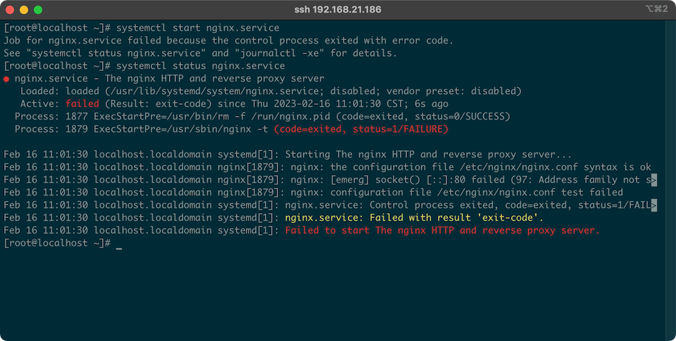 统信服务器操作系统【nginx启动报错 Address family not supported by | 统信软件-知识分享平台